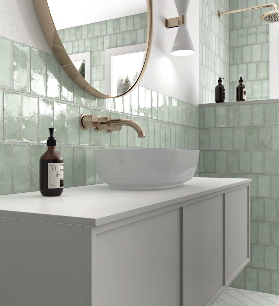 Retro Mint Gloss Tile 75x150 | My Tile Market